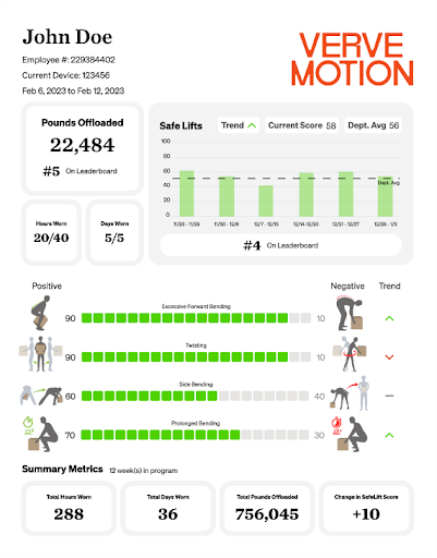 Personalized Safe Lifting Reporting